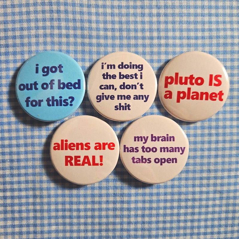 Funny Buttons - Etsy
