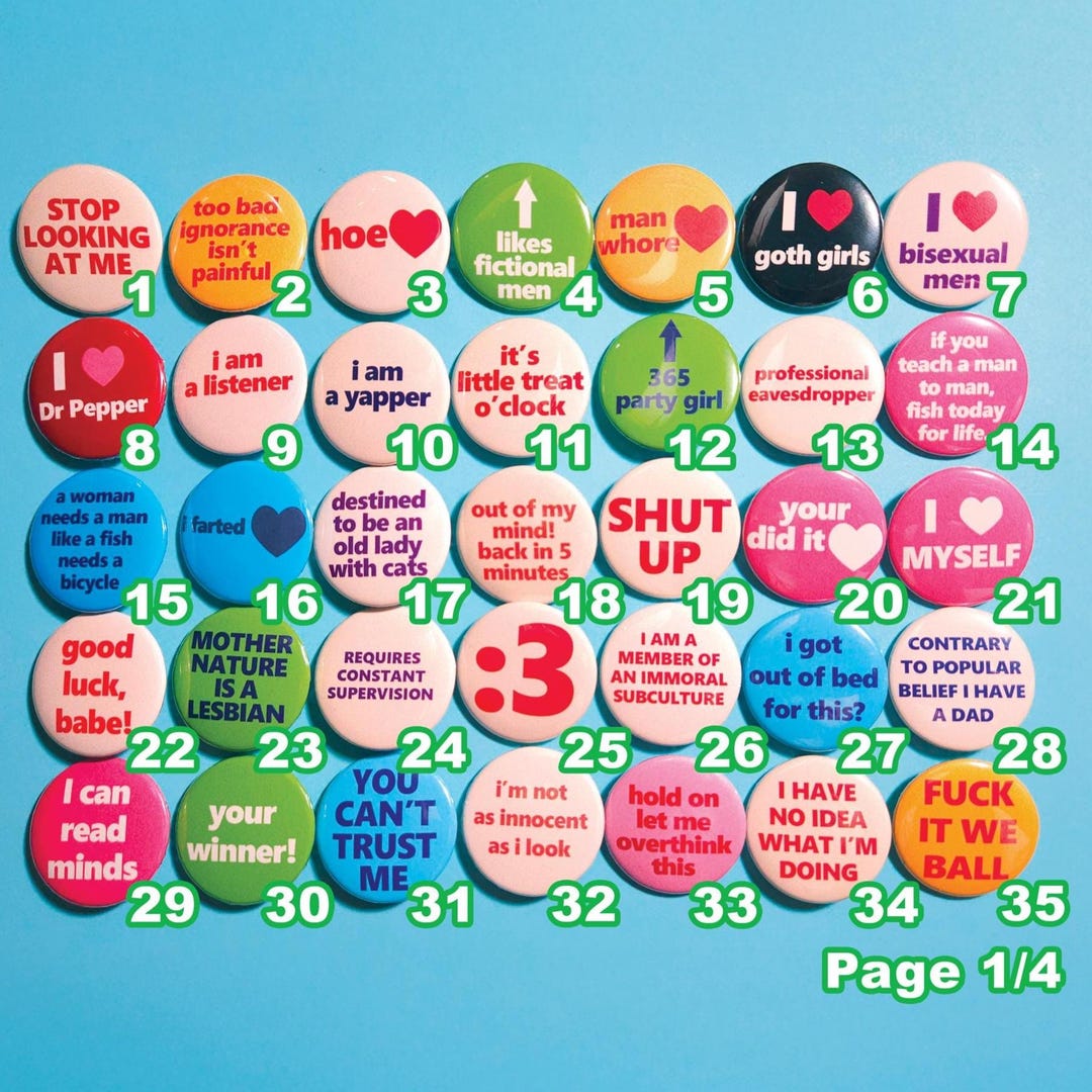 Build Your Own Button Bundle!(new)(save!)choose Your Own Pack of ...