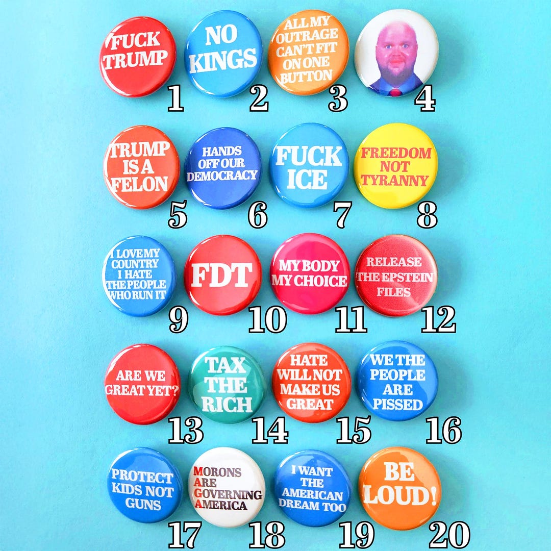 Political Buttons (SAVE!!!!) Handmade Pin Back Button Badges(1.25"/32mm ...