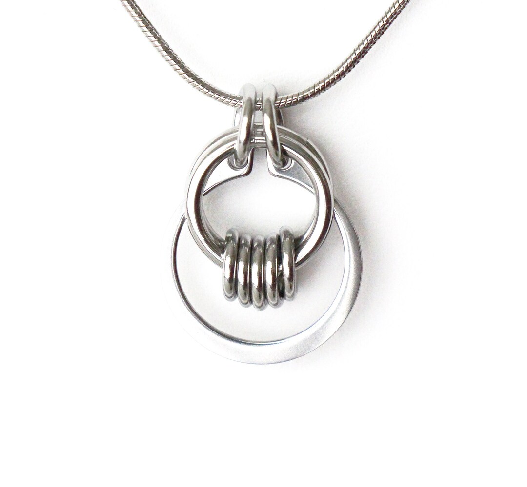 Modern Industrial Necklace, Stainless Steel Necklace, Stainless ...
