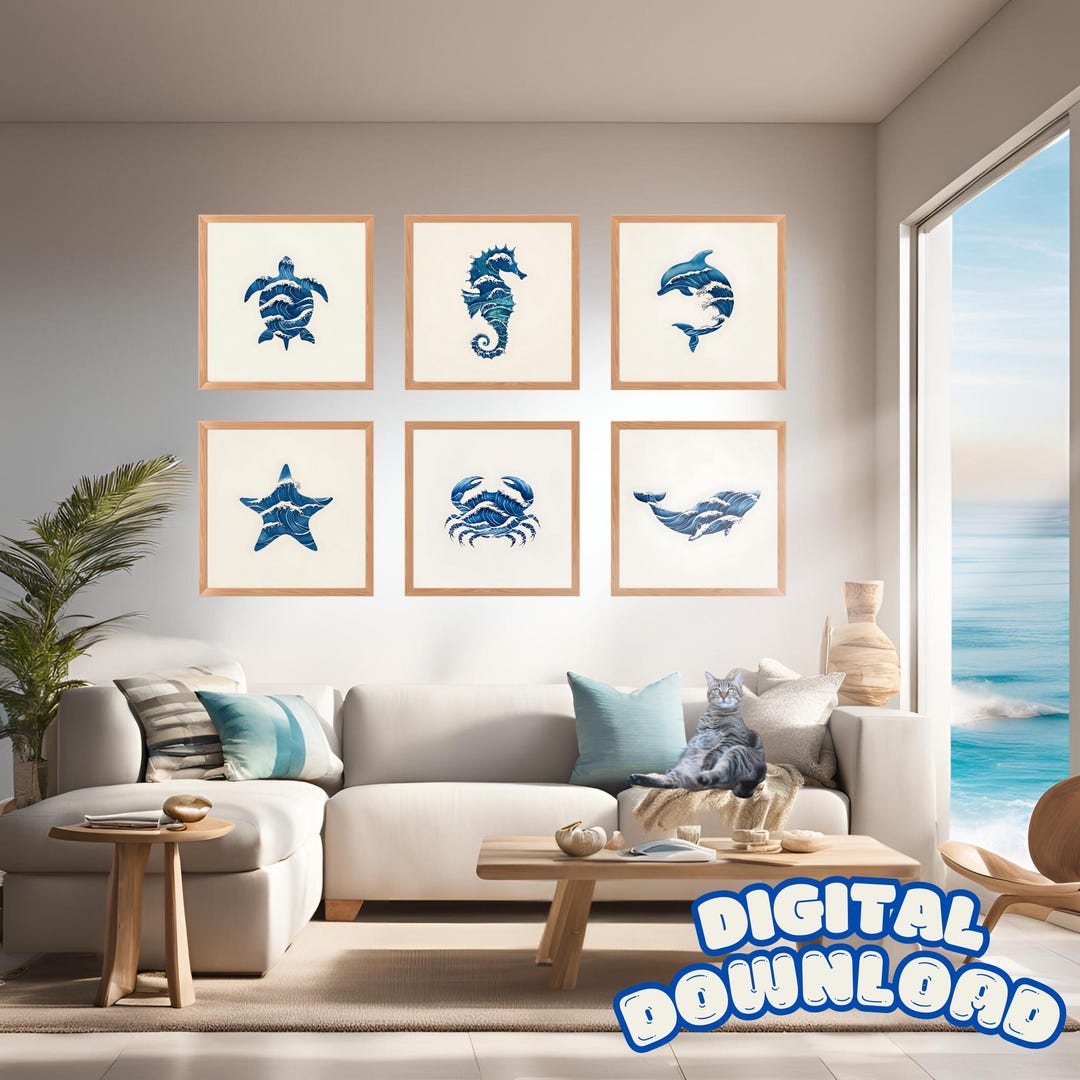 Chic Coastal Minimalism - Hamptons Inspired Wall Prints for Your Beach ...