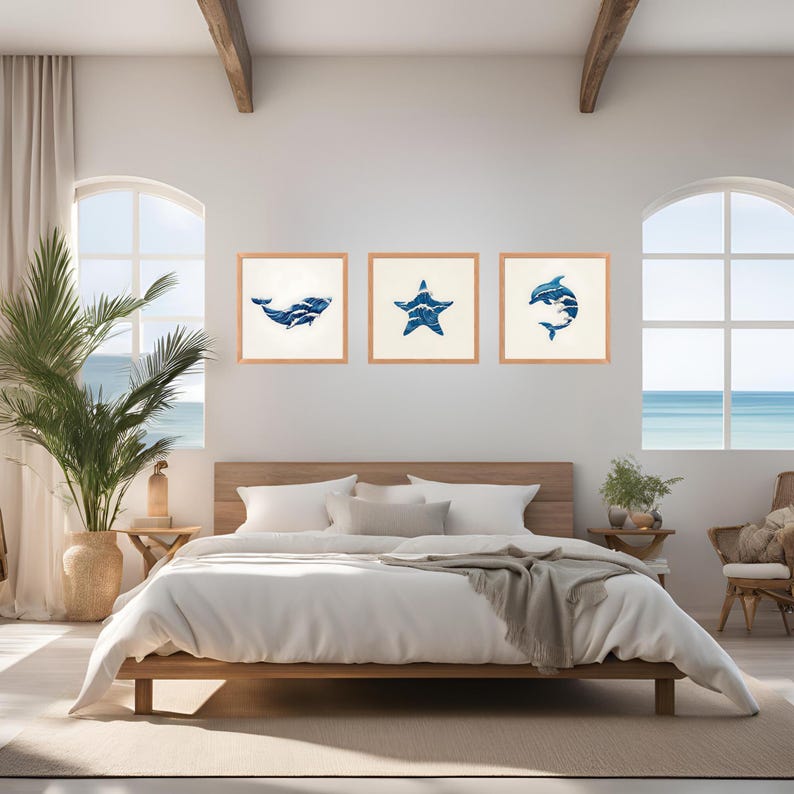 Coastal Animal Prints: Hamptons Style Nautical Wall Art (digital ...