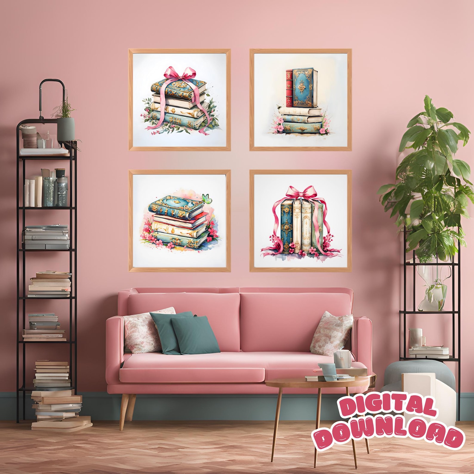 Cute Book Poster Pack – Coquette Vintage Aesthetic, Dreamy Reads ...