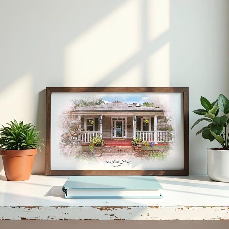 Custom House Portrait - Etsy