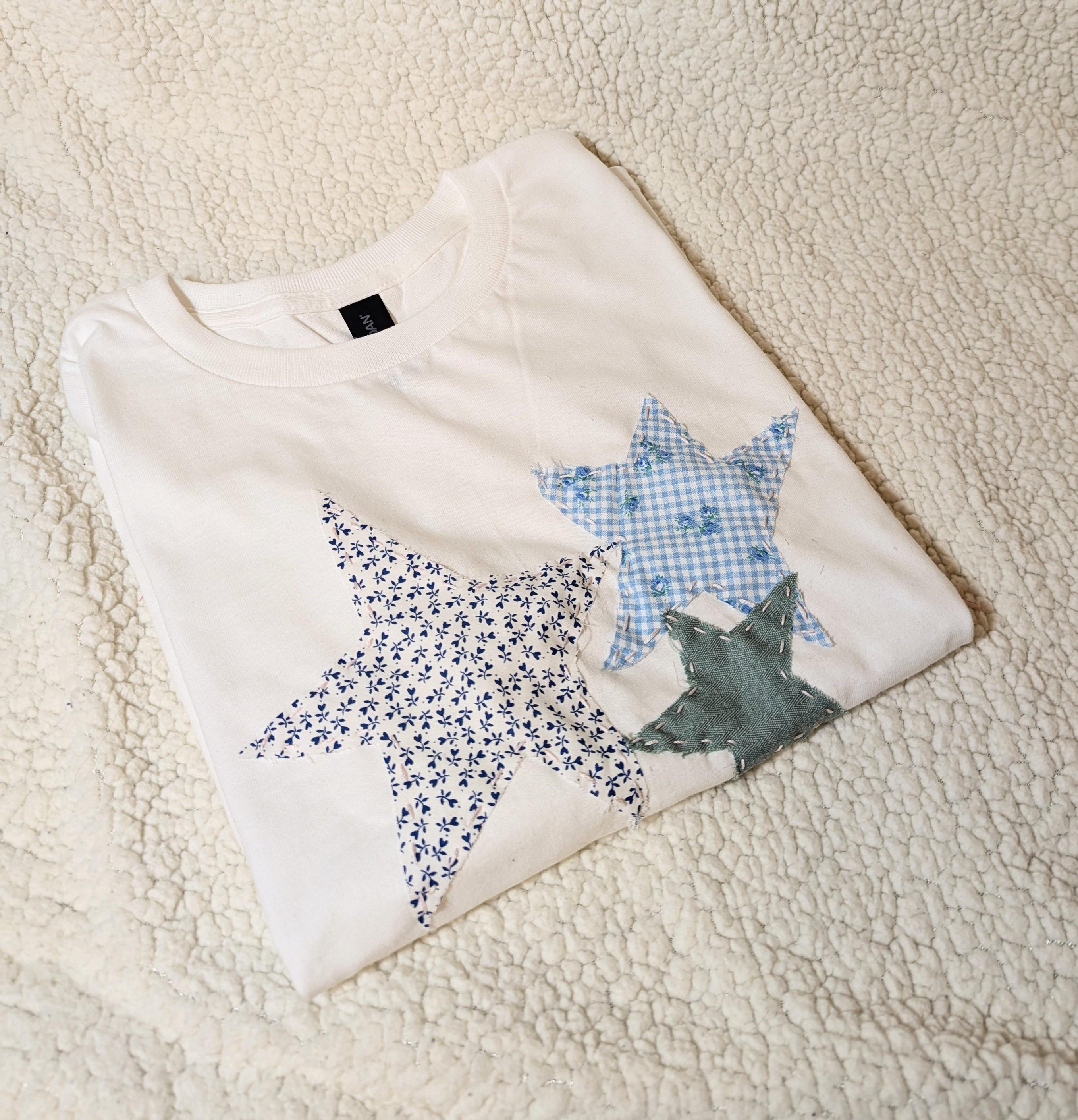 Patchwork Star Tee - Etsy