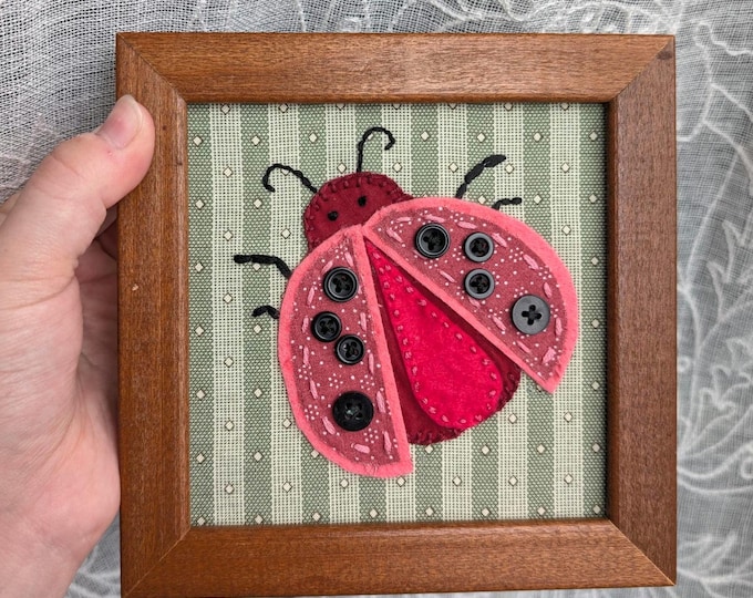 Hand Embroidered Ladybug Portrait - Etsy
