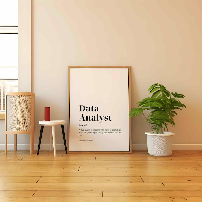 Bundle Funny Phrase Office Decor - Set of 4 Data Analyst Funny Quote ...