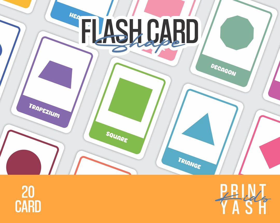 Shapes Flashcards, Geometric Shapes Flash Cards, Homeschool Printables ...