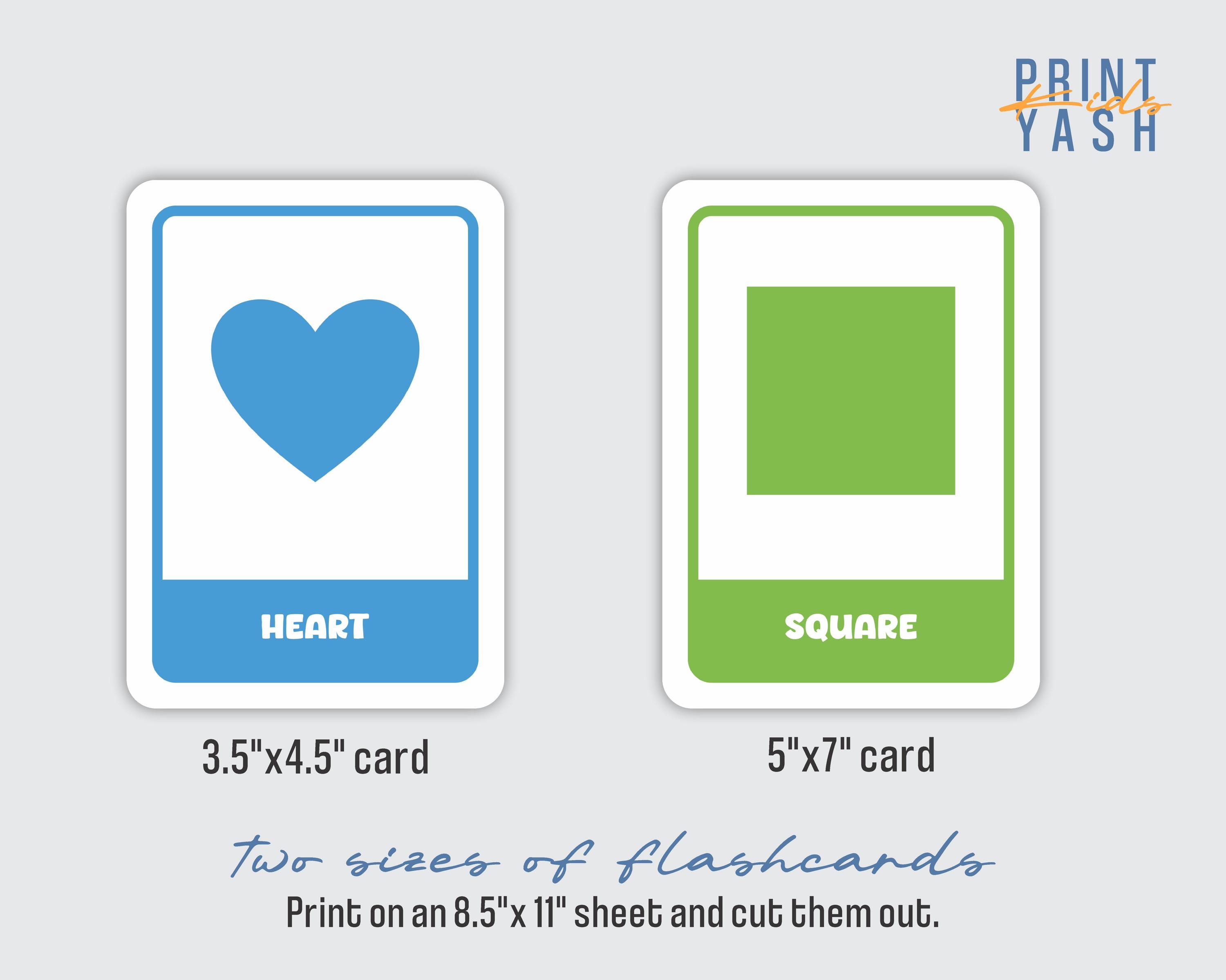 Shapes Flashcards, Geometric Shapes Flash Cards, Homeschool Printables ...