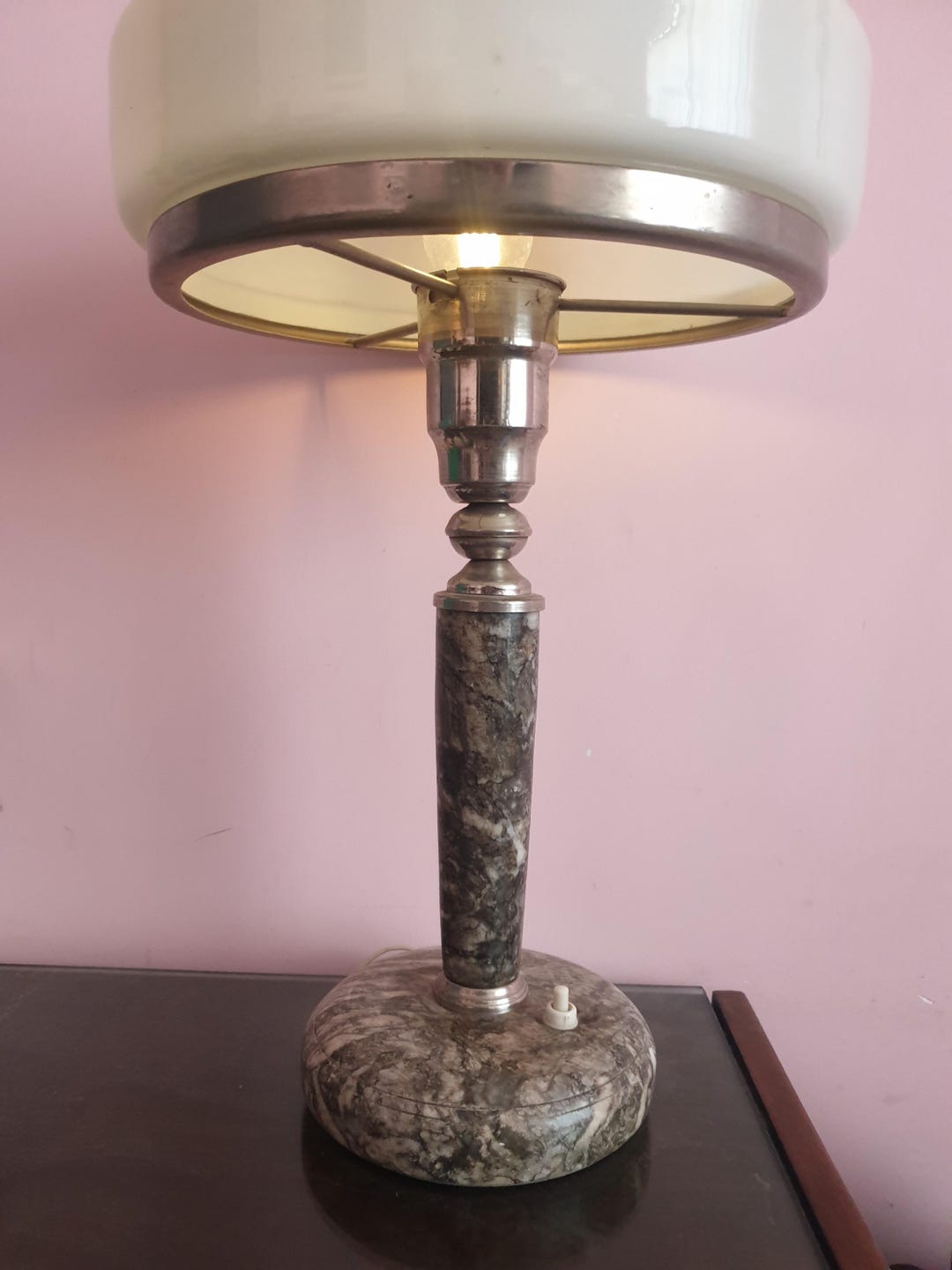 Table Lamp. Granite Lamp. Heavy Lamp Stone Lamp. Lamp Made of Ancient ...
