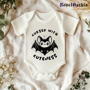 Cursed With Cuteness Baby Clothing, Baby Sleepers, Bat Bodysuit ...