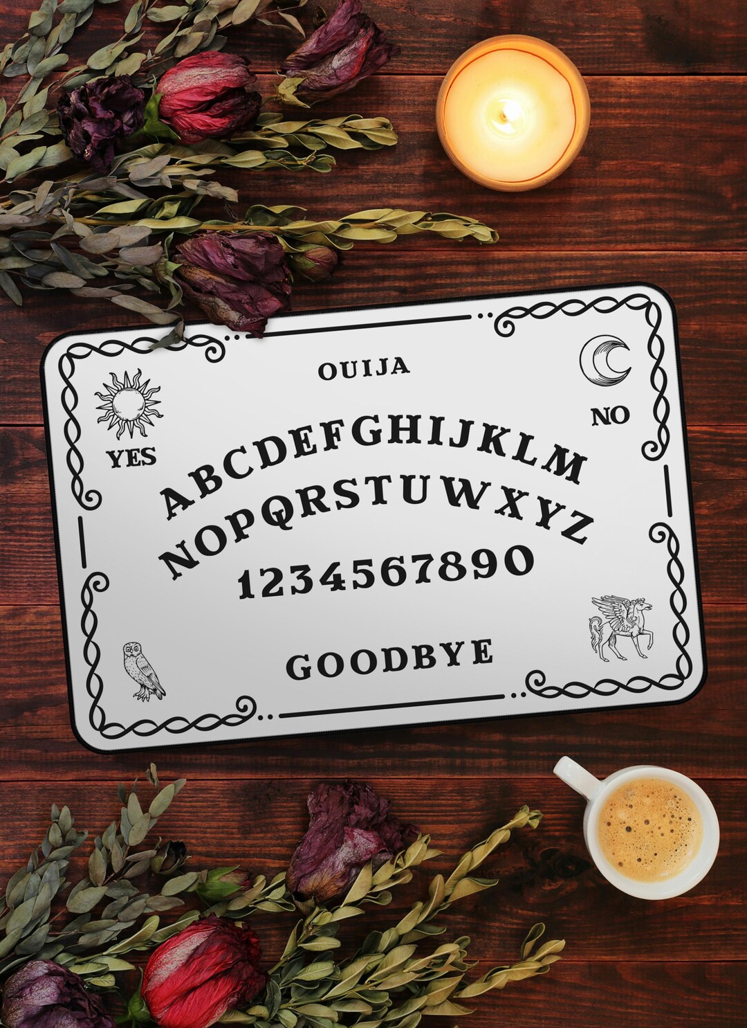 Ouija Board Desk Mat, Gift for Gamers, Gaming Accessories, Witchy Mouse ...