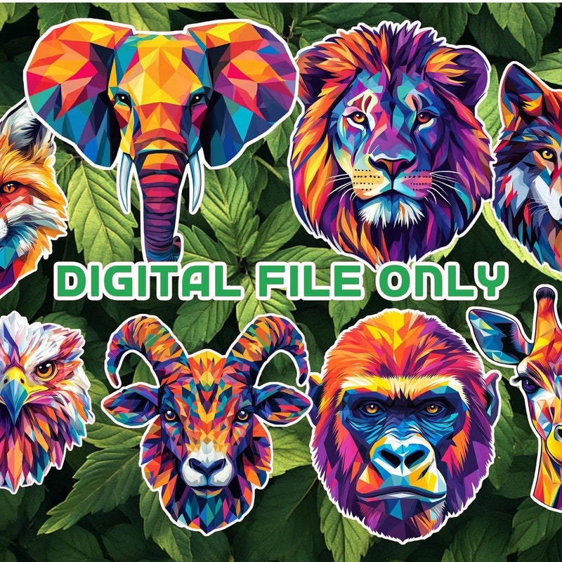 Geometric Animals - Etsy