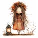 Autumn Leaf Princess, Watercolor Clipart, Autumn Girl Leaf, Craft Arts ...