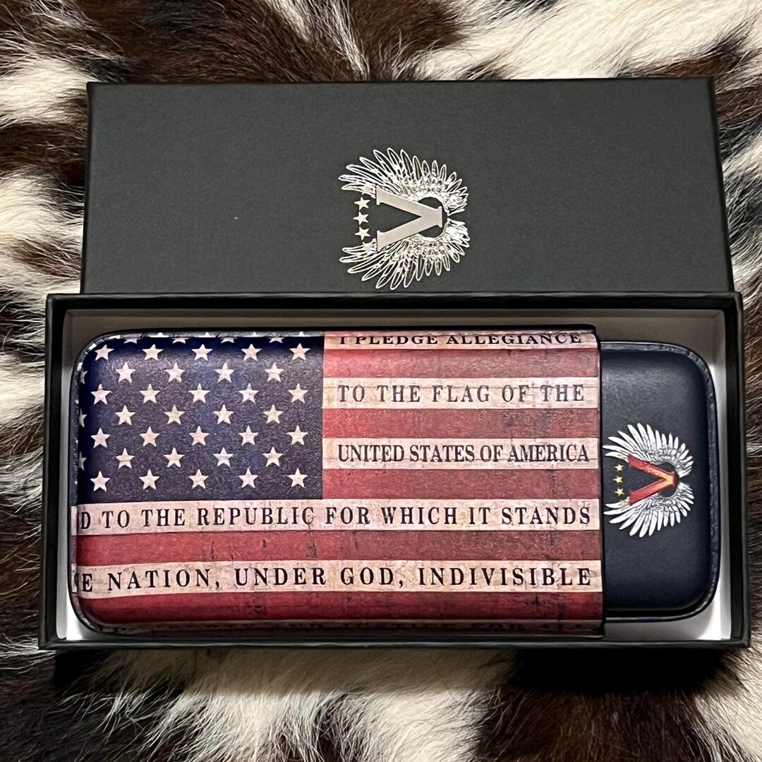 The “pledge” Premium Leather 3 Cigar Travel Case - Etsy