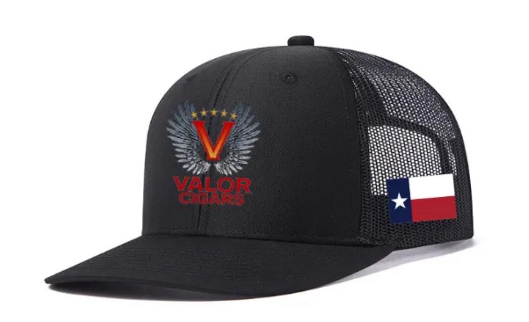 Valor Cigars Logo/texas Flag Trucker Cap - Etsy