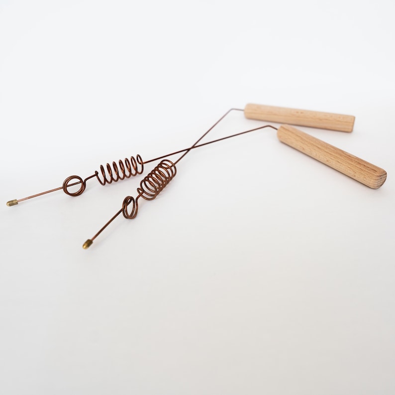 2pc Handmade Copper Dowsing Rods + Copper Pendulum | Divination Tools ...