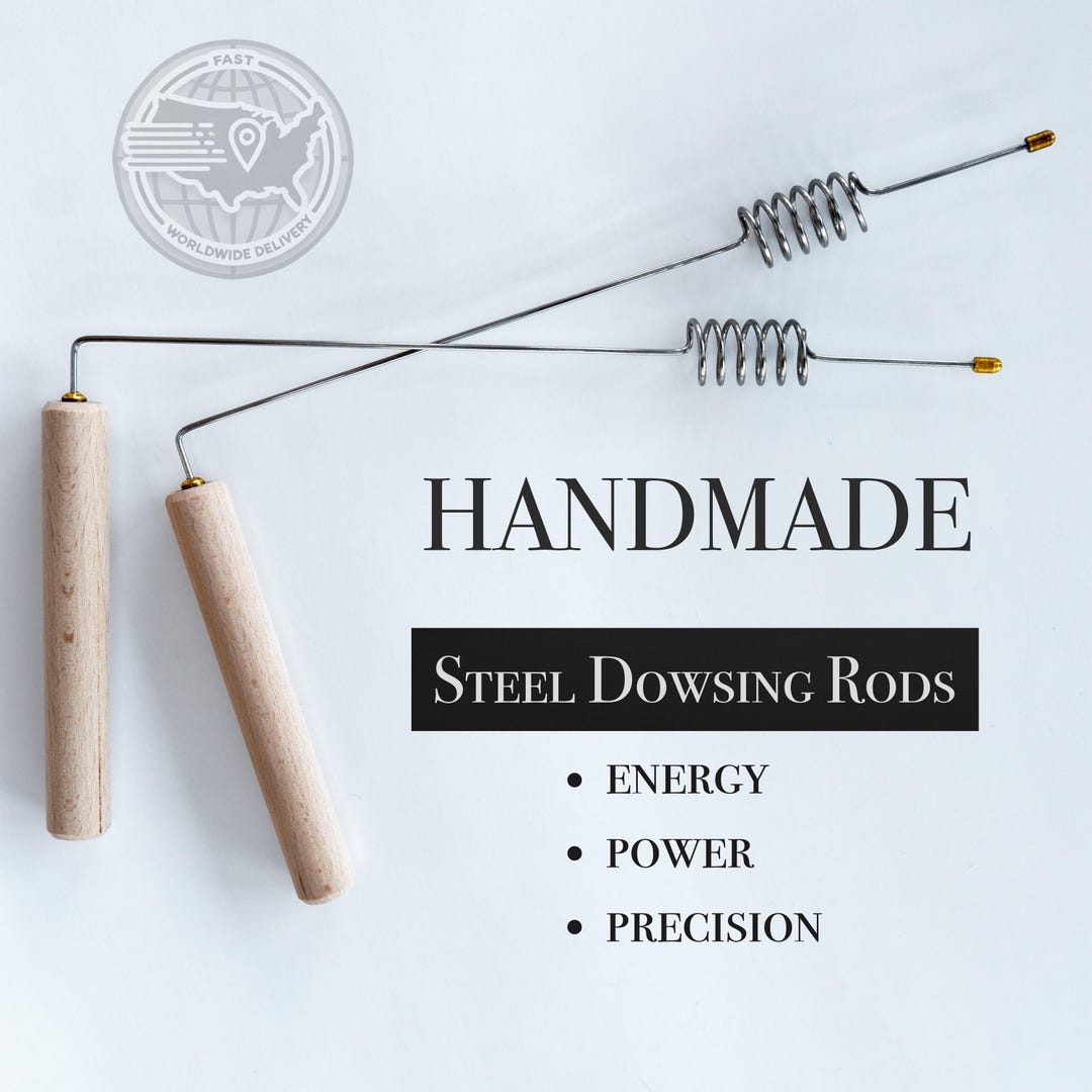 2pcs Stainless Steel Dowsing Rods With Cylinder Resonator | Handmade ...