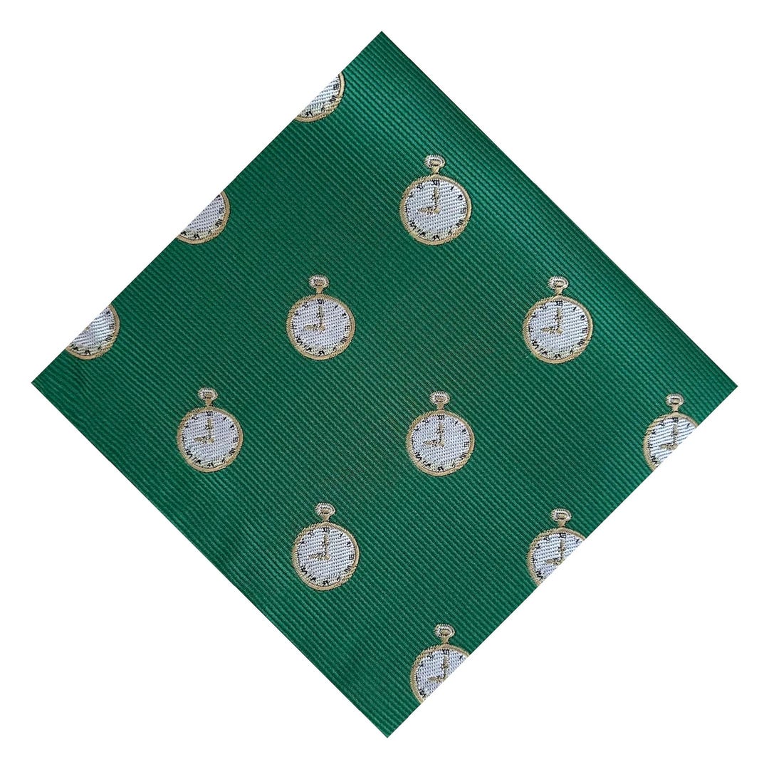Pocket Watch Pocket Square, Clock Pocket Square Square, Time Pocket ...