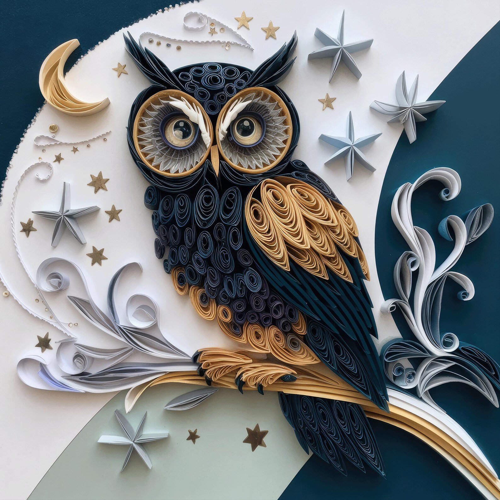 Quilling Owl Clipart, Quilled Owl Paper Craft Junk Journal, Quilled ...