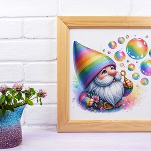 Watercolor Pride Gnome Clipart, LGBTQIA+ Gnome JPG, LGBTQ Flag Clip Art ...