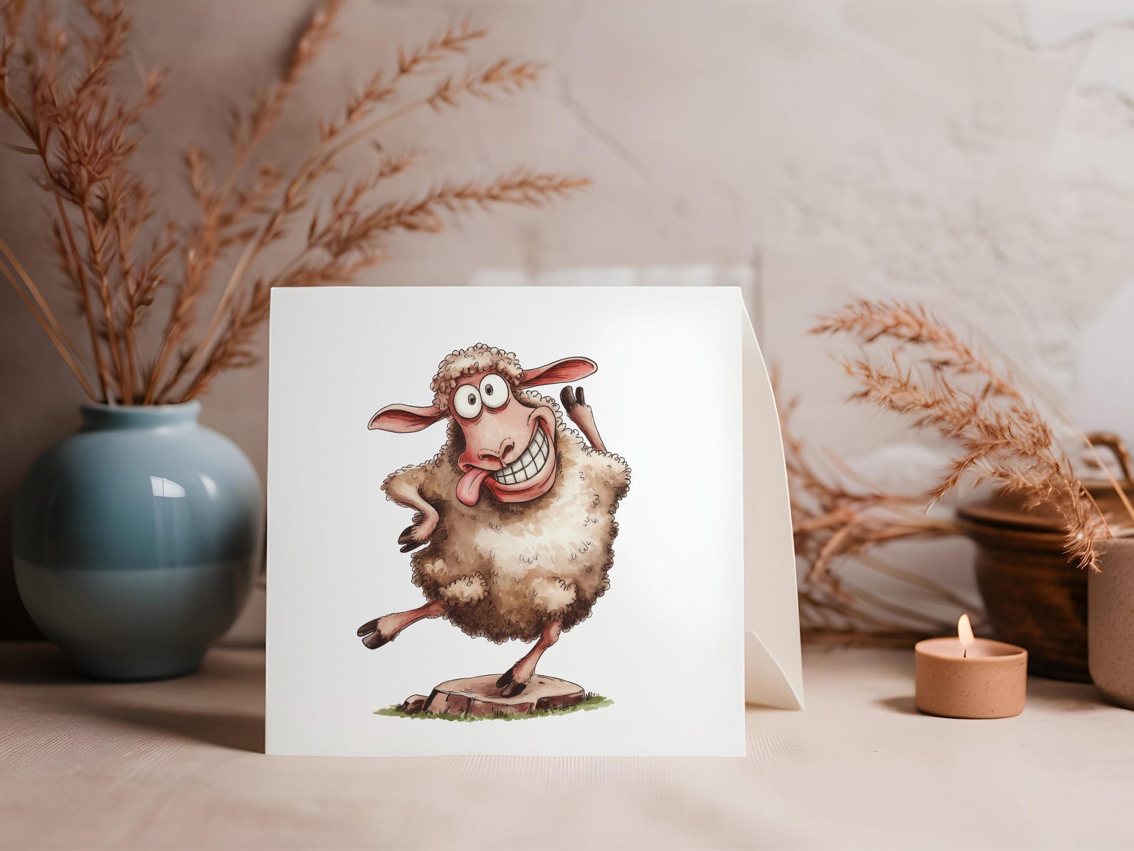 Funny Sheep Clipart Bundle, Quirky Sheep PNG Sublimation, Watercolor ...