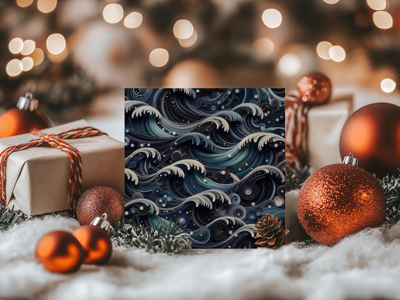 Quilling Ocean Waves Clipart, Quilled Serene Blue Oceanic Paper Craft ...