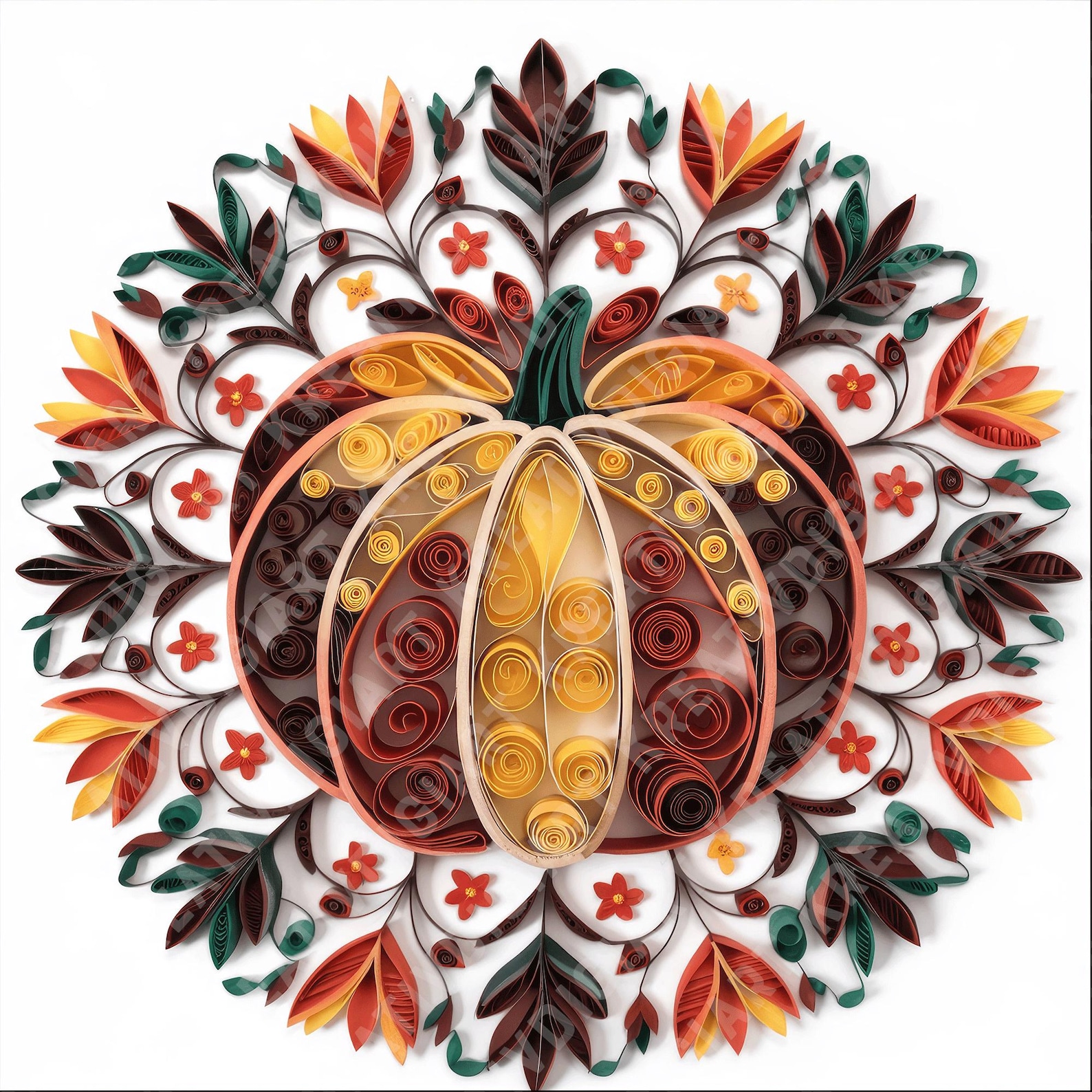 Quilling Pumpkins Clipart, Paper Pumpkin Fall Quilling, Paper Crafts ...