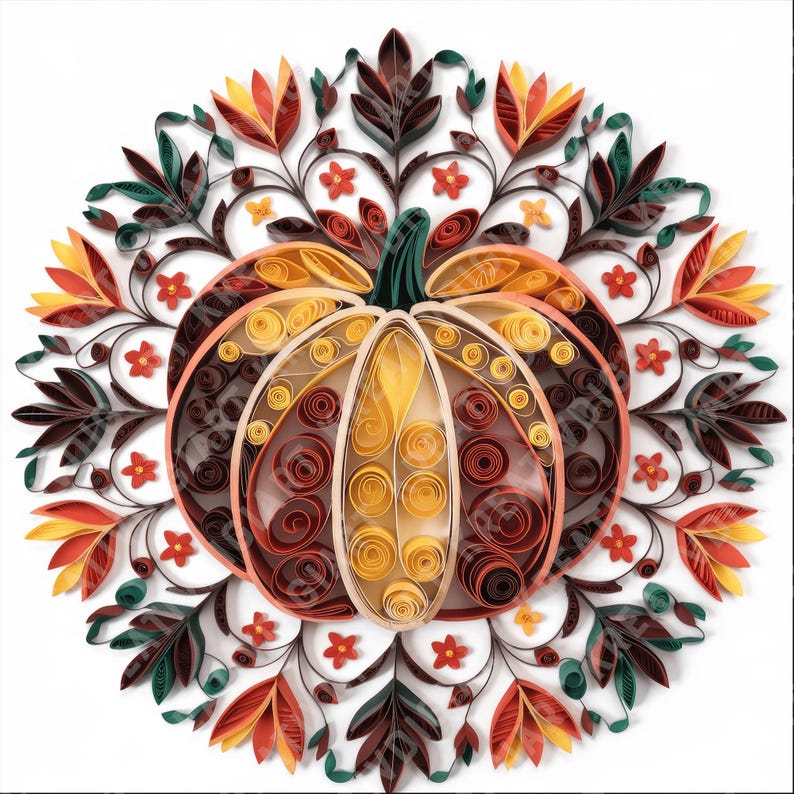 Quilling Pumpkins Clipart, Paper Pumpkin Fall Quilling, Paper Crafts ...