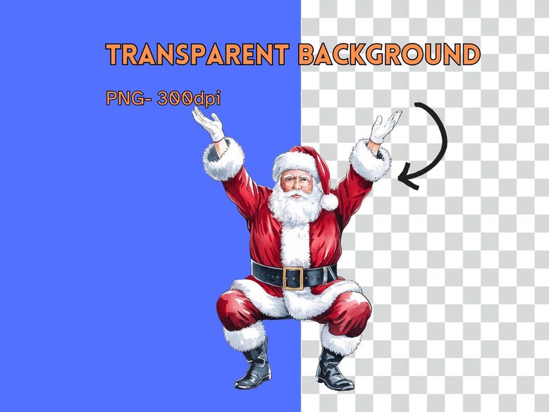 Yoga Santa Claus PNG, Funny Namaste Santa Yoga Poses Clipart, Christmas ...