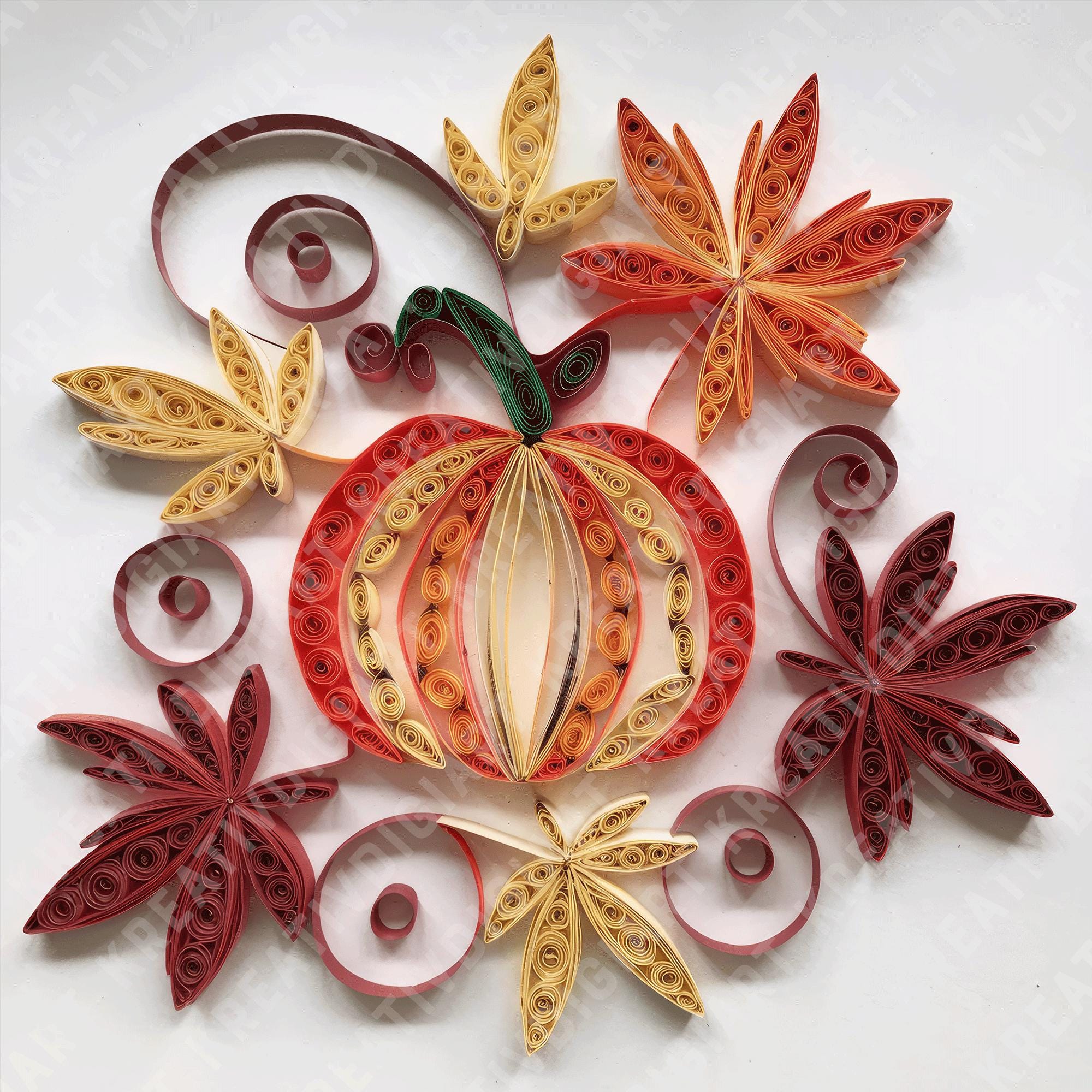 Quilling Pumpkins Clipart, Paper Pumpkin Fall Quilling, Paper Crafts ...