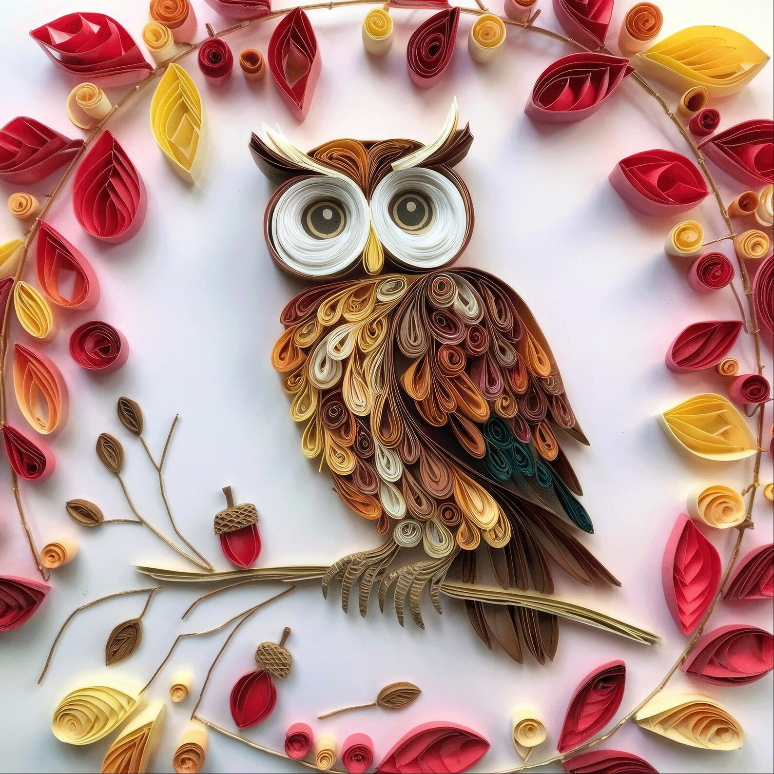 Quilling Owl Clipart, Quilled Owl Paper Craft Junk Journal, Quilled ...