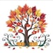 Quilling Autumn Trees Clipart, Quilled Pumpkin Tree Paper Craft Junk ...