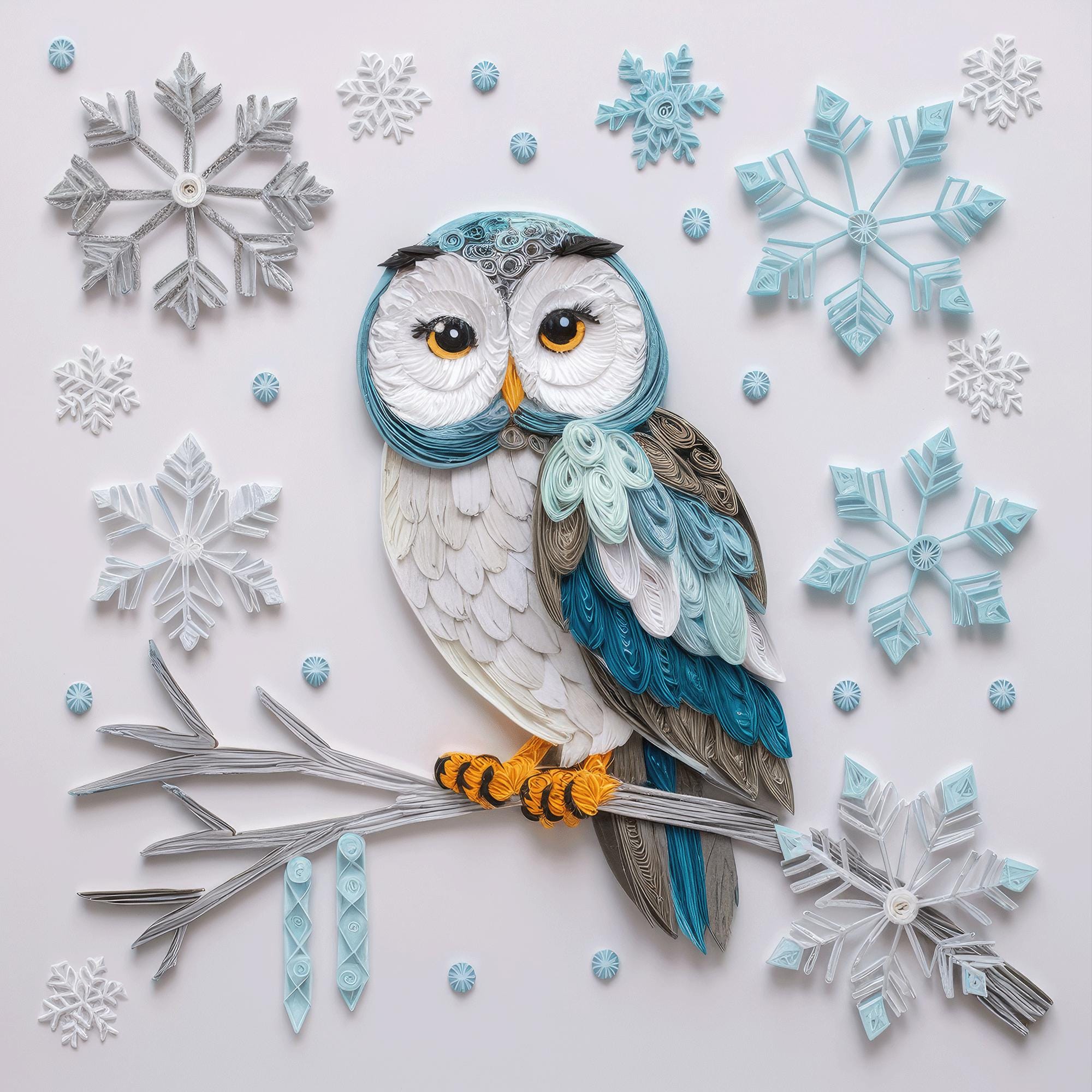 Quilling Owl Clipart, Quilled Owl Paper Craft Junk Journal, Quilled ...