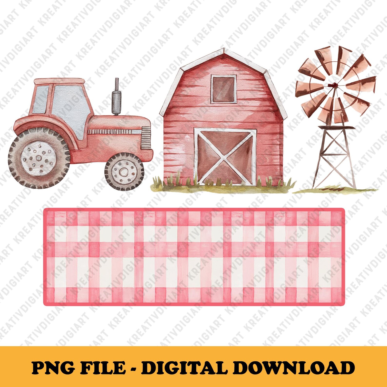 Watercolor Farm PNG, Kids Sublimation, Personalized Name, Boys Png ...