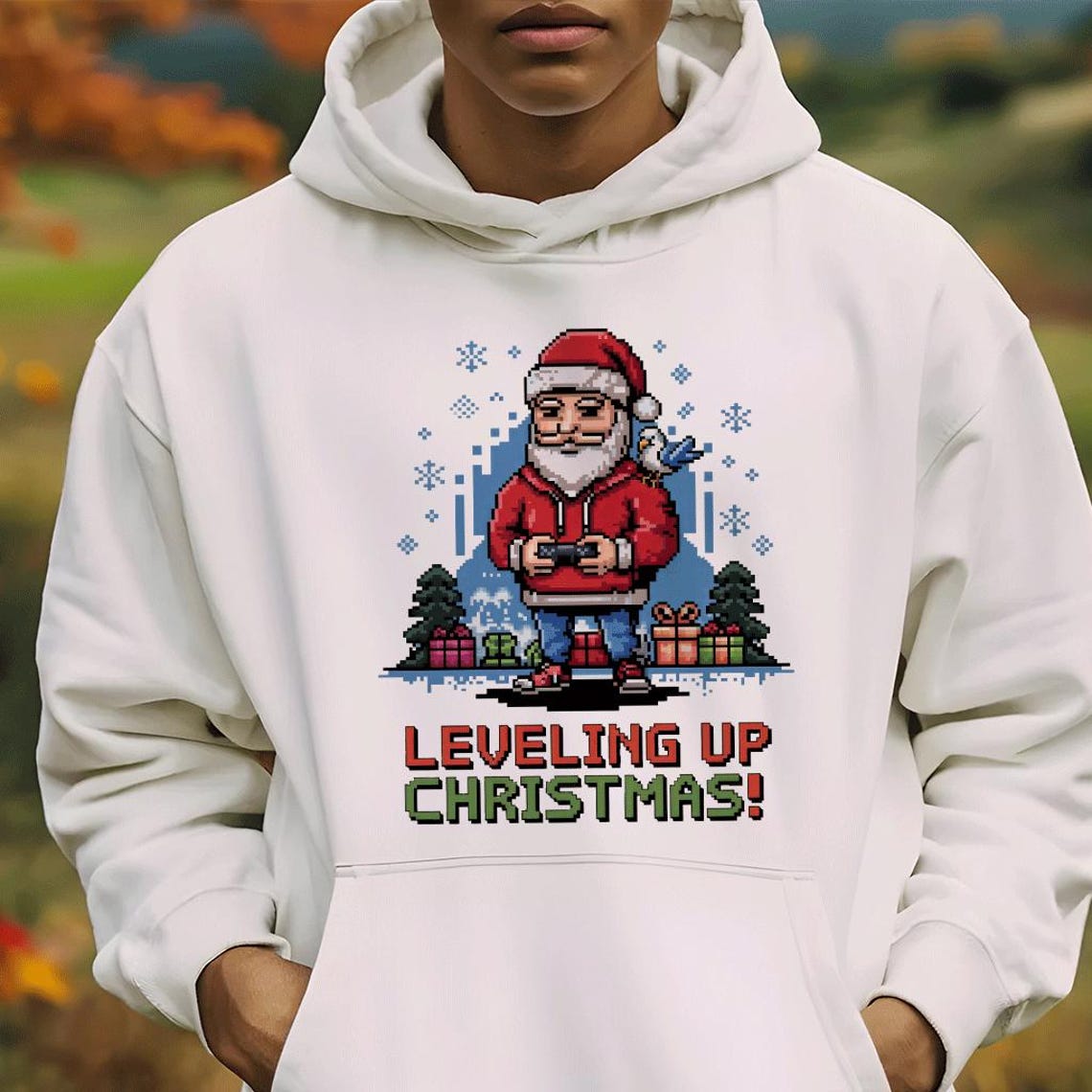 Pixel Santa Claus PNG, Pixel Art Christmas Sublimation, Gamer Santa ...