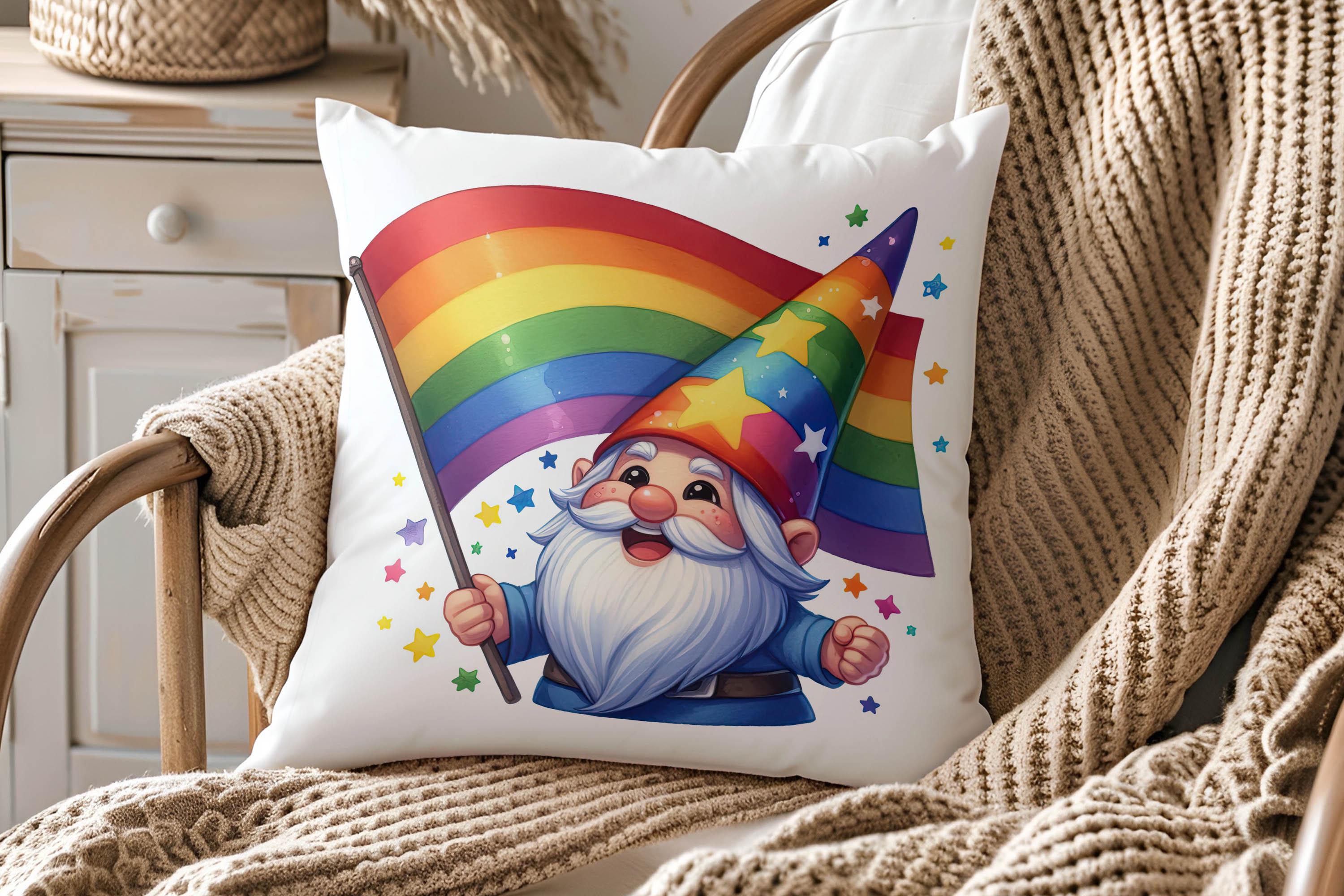 Watercolor Pride Gnome Clipart, LGBTQIA+ Gnome JPG, LGBTQ Flag Clip Art ...