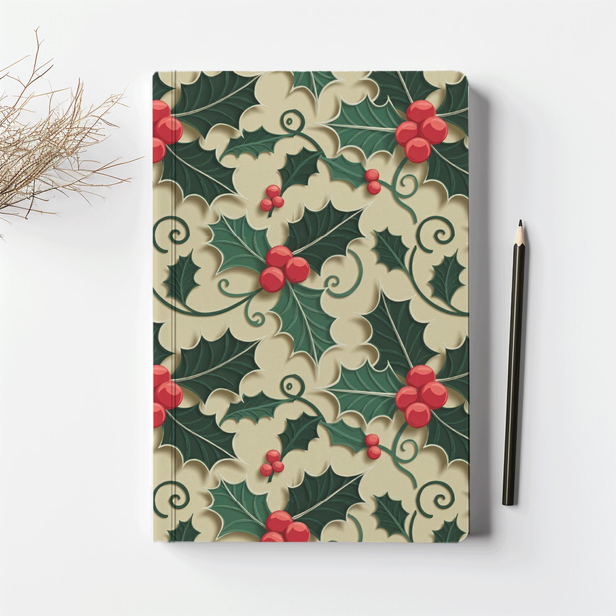 Quilling Christmas Plants Clipart, Quilled Christmas Flowers Seamless ...