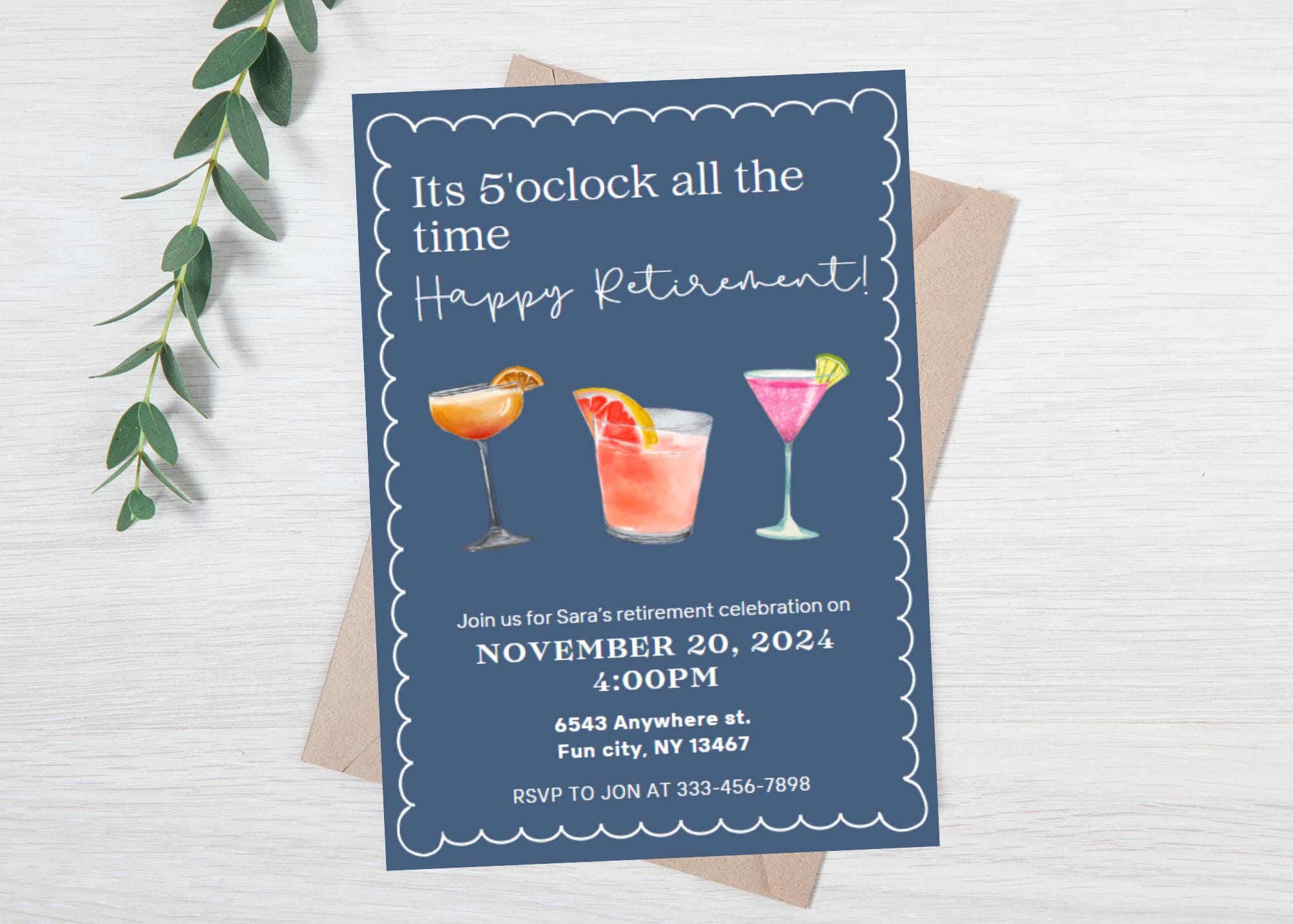 Editable Retirement Party Invitation for Coworker - Funny Retirement ...