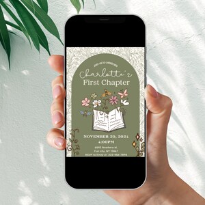 Editable First Birthday Party Invitation - Book Birthday Party Invite ...