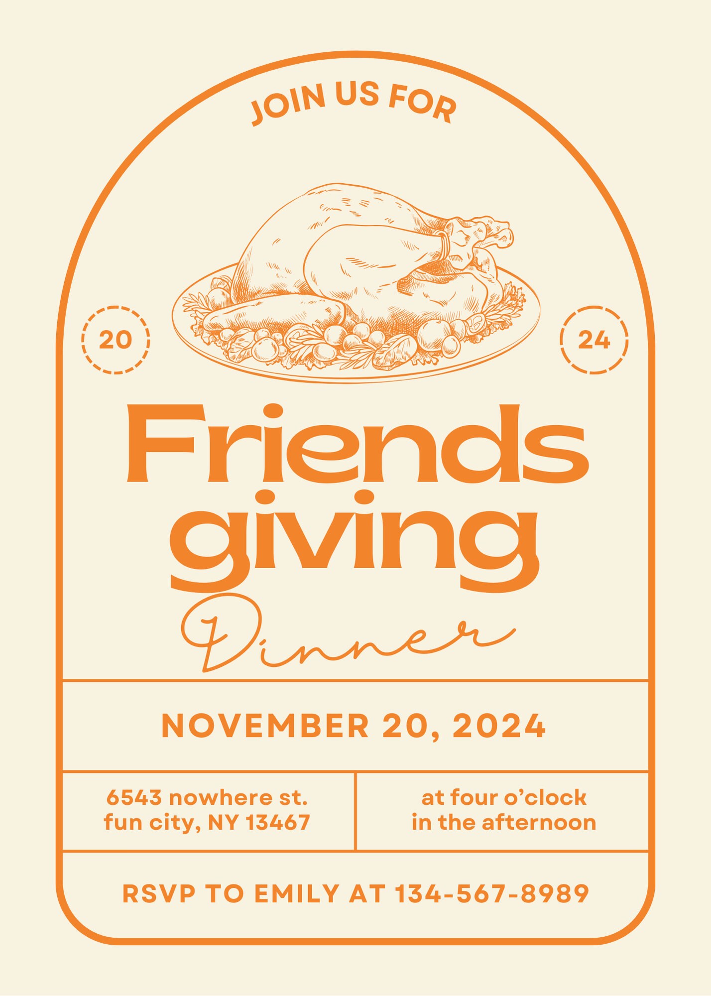 Editable Friendsgiving Invitation Template - Thanksgiving Invitation ...