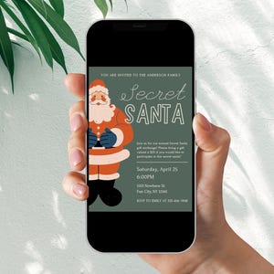 Editable Secret Santa Invitation - Funny Christmas Party Invite ...