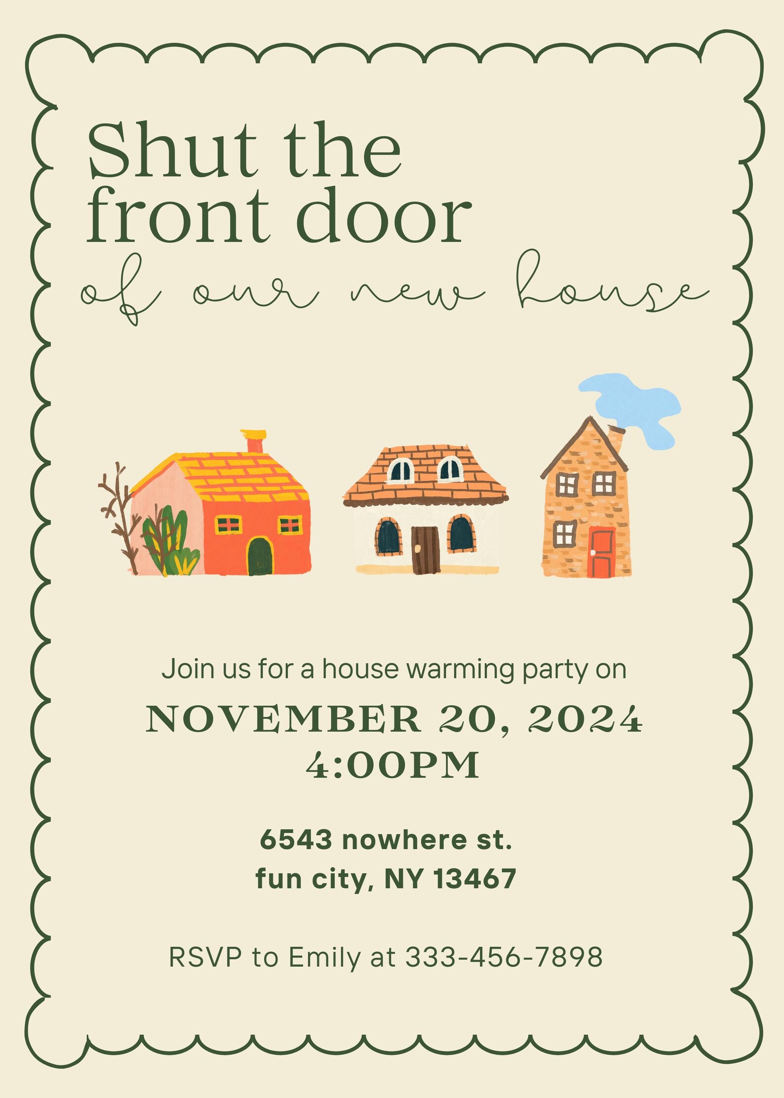 Editable House Warming Party Invitation - New House Party ...
