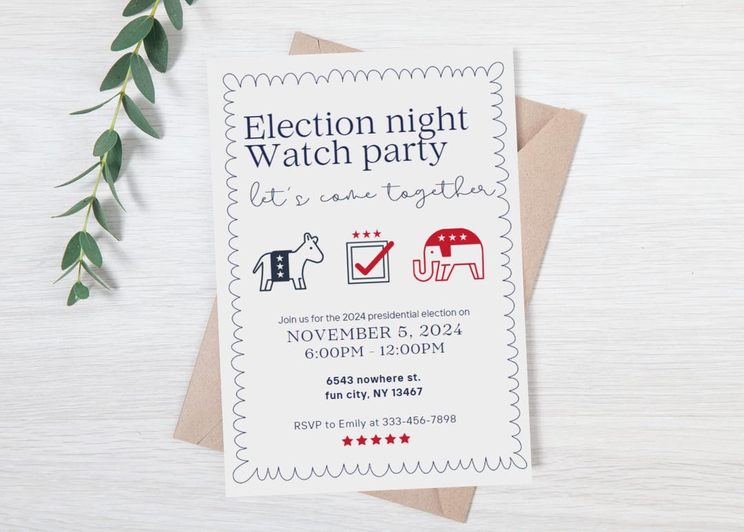 2025 Presidential Inauguration Invitation - Election Night Evite ...