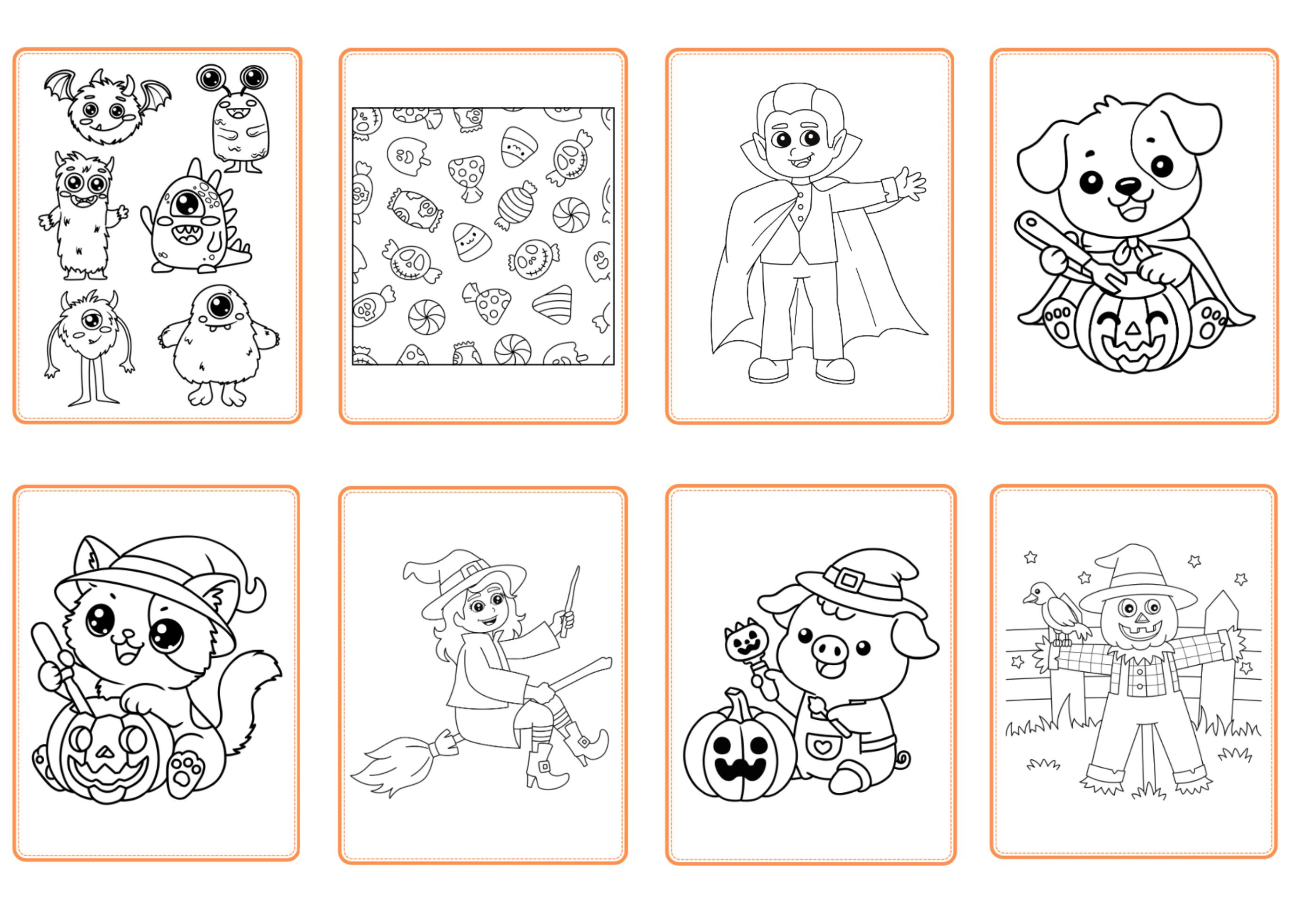 Printable Halloween Activity Pages for Toddlers and Kids Preschool ...