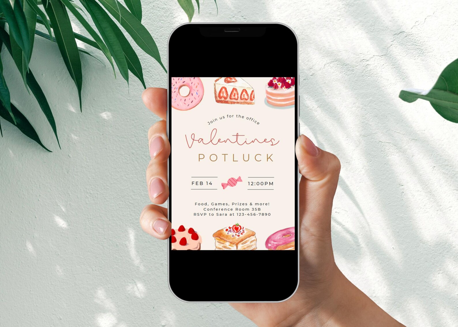 Editable Valentines Potluck Invitation - Office Potluck Evite ...