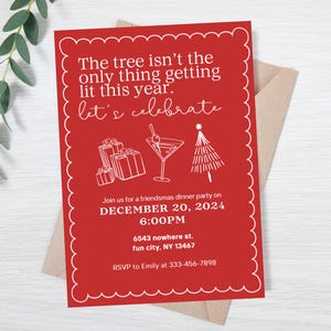 Editable Christmas Party Invitation - Funny Christmas Party Invite ...