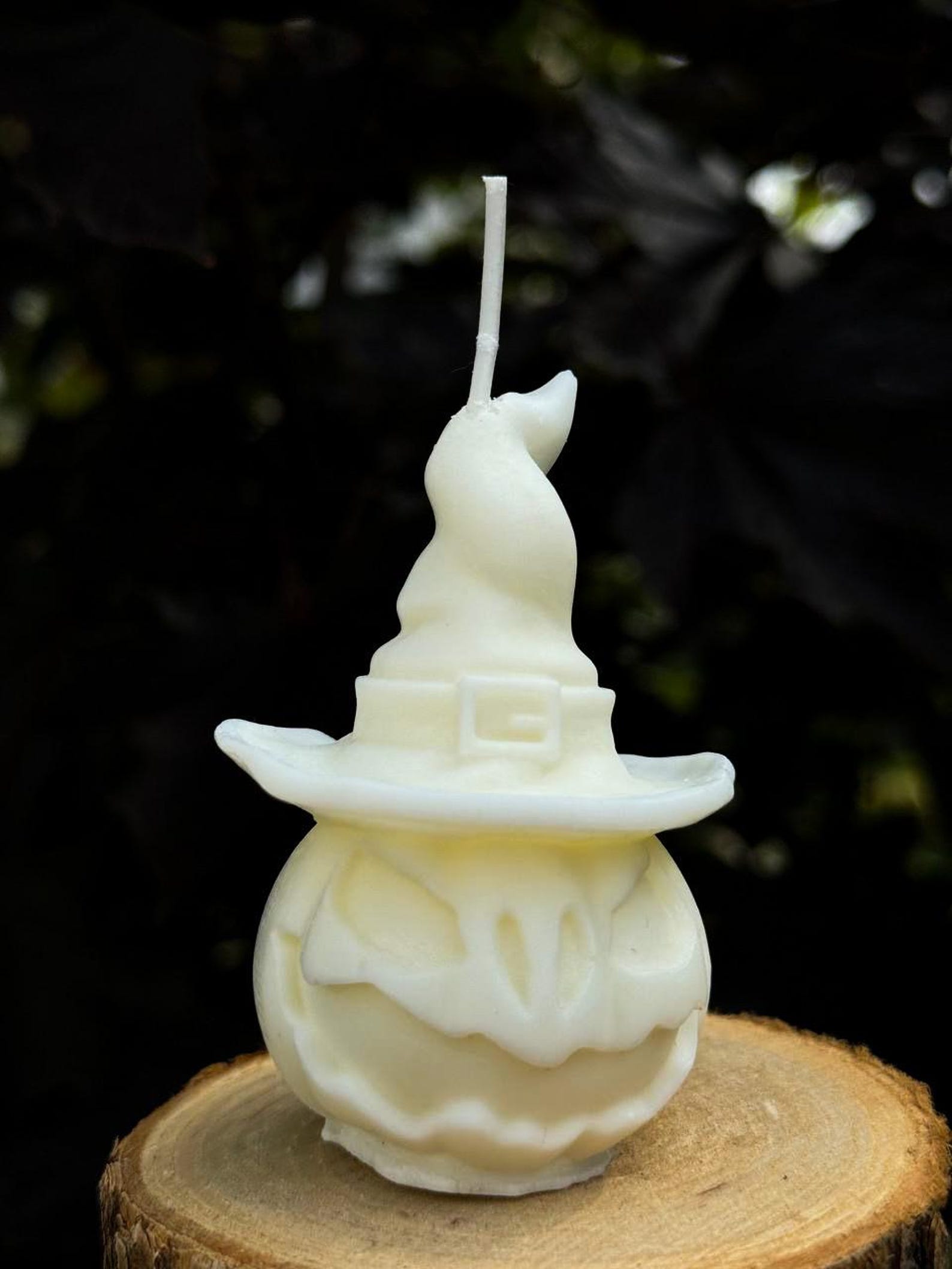 Glow-in-the-dark Witch Pumpkin Candle - Spooky Halloween Decor - Etsy