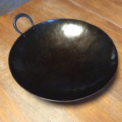 14 Carbon Steel Hand Forged Wok - Etsy