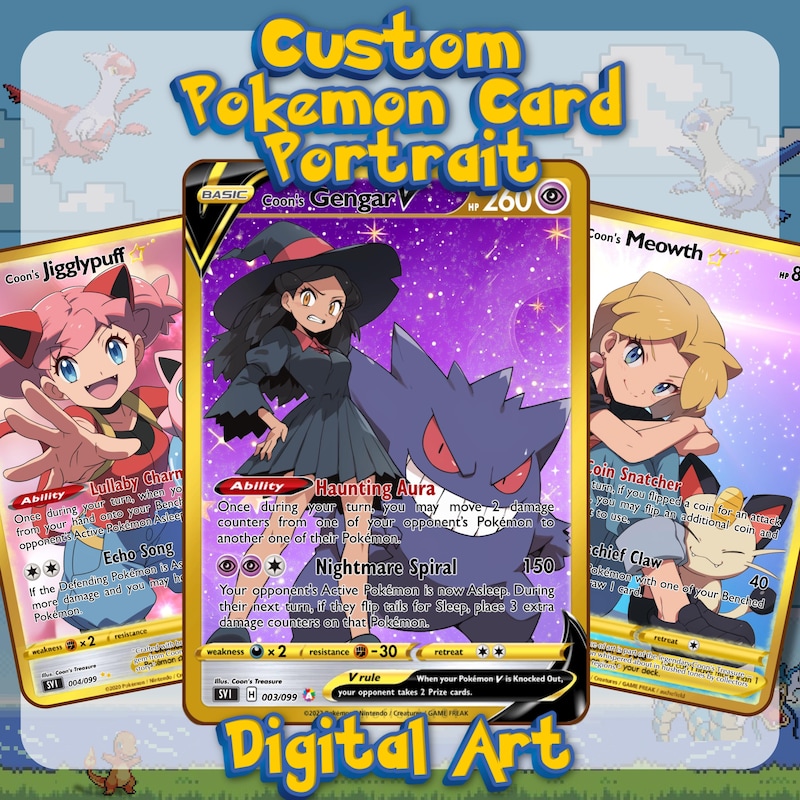Custom.pokemon Cards - Etsy